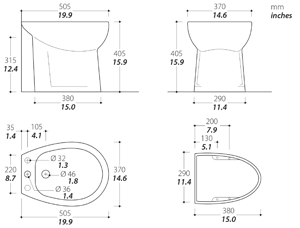 The Bidet is an original Tecma design | Thetford Marine